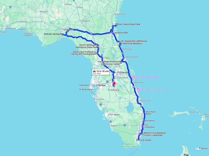 19 eerie florida trip map