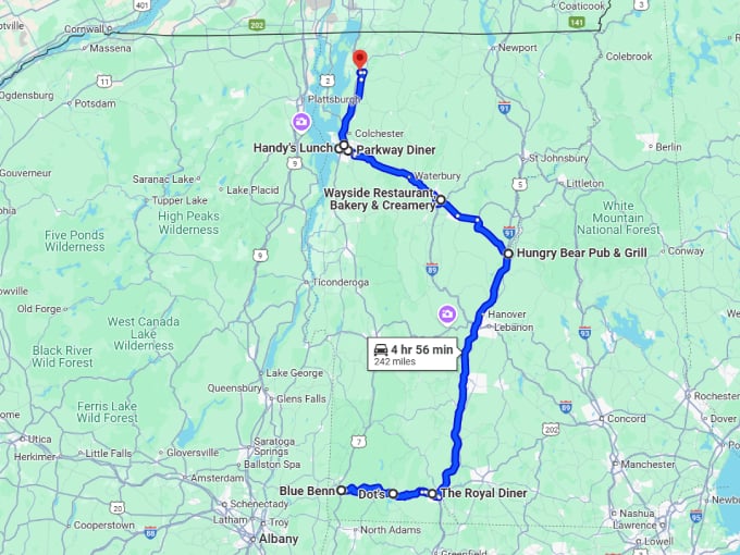 19 nostalgic hidden diners vermont map