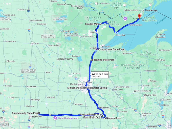19 thrilling road trip minnesota map