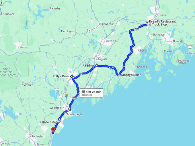 19 breakfast road trip maine map