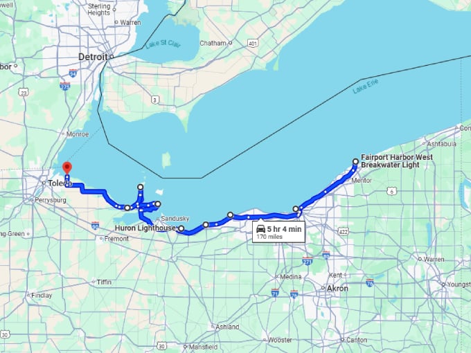 19 scenic ohio lighthouse map