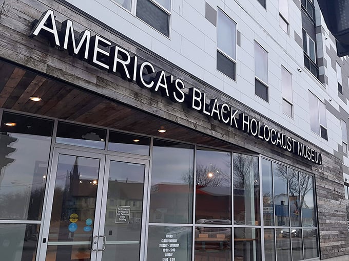 History that hits home: This striking facade invites you to confront America's past and shape its future.