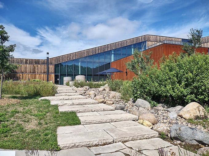 Nature's grand theater meets space-age design! This wooden wonder is where science gets a standing ovation.