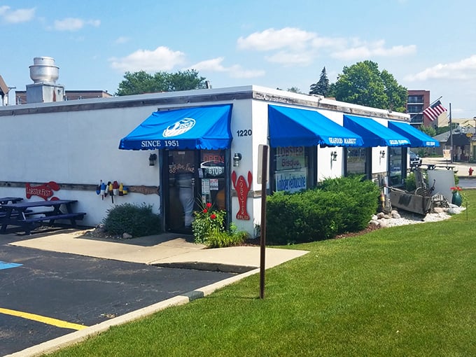 Don's Dock: Where seafood dreams come true! This blue-awninged beauty has been serving oceanic delights since 1951.