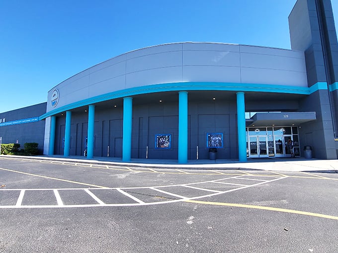 Blue-tiful madness! Elev8 Fun's exterior promises a world of excitement, like a giant playground wrapped in electric blue.