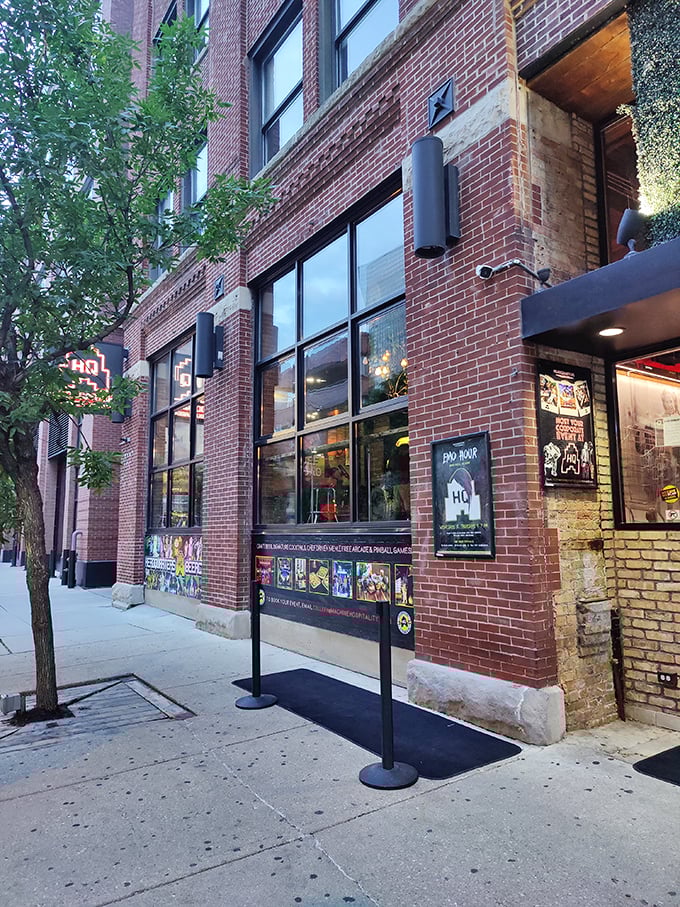 Welcome to gamer paradise! Headquarters Beercade's brick facade hides a treasure trove of nostalgia and craft brews.