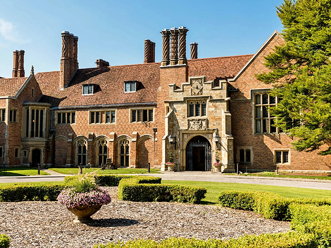Meadow Brook Hall: A Tudor-revival dream! This brick beauty could make even Downton Abbey's Crawley family green with envy.