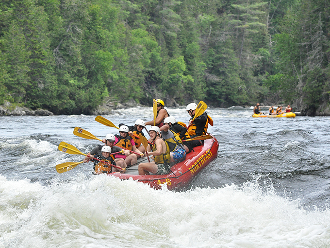 Hold on tight! These rapids are wilder than a moose during mating season.