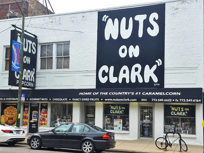 "Pit stop perfection! Fuel up on gourmet nuts and popcorn at this Windy City wonder. Your taste buds will thank you for the detour."