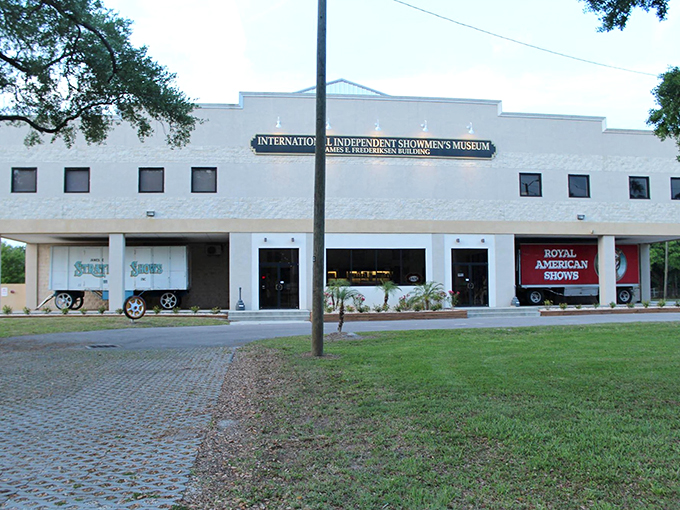 Step right up! This white-washed wonderland of whimsy is where carnival dreams come to retire.