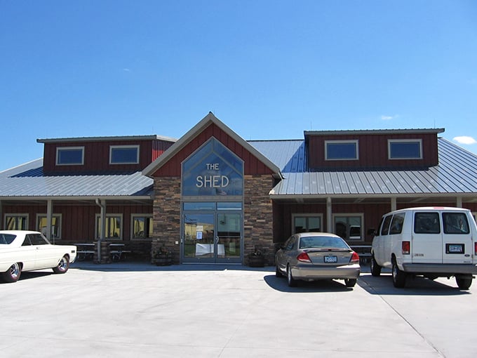 Pit stop perfection! The Shed's unassuming exterior belies a chrome-filled oasis that's worth the detour off the beaten path.