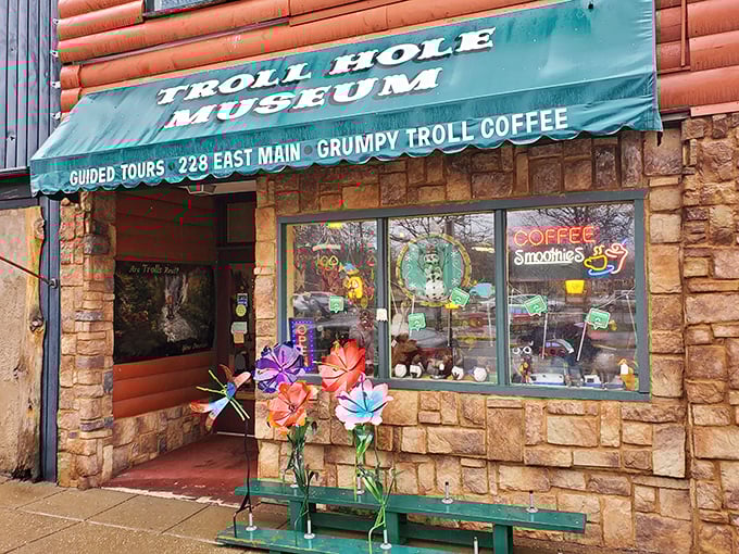 Welcome to troll paradise! This whimsical storefront promises a hair-raising adventure into the world of those lovable, wild-haired creatures.