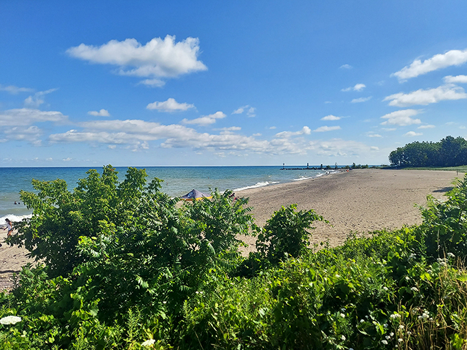"Lake Erie's hidden gem sparkles! This beach is where 'The Great Outdoors' meets 'Baywatch' &ndash; minus the slow-motion running."