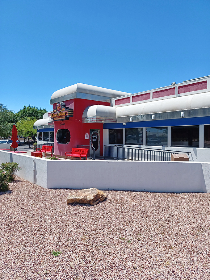 Step inside and travel back to the '50s. No DeLorean required, just an appetite for nostalgia.