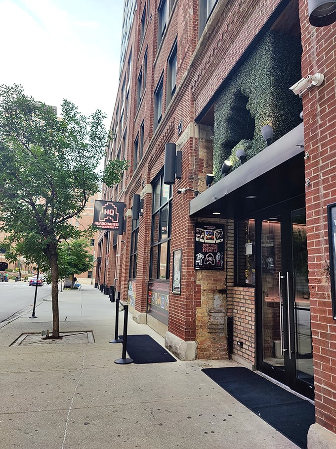 Step inside and prepare for sensory overload. Flashing lights, electronic melodies, and the sweet aroma of hops await!