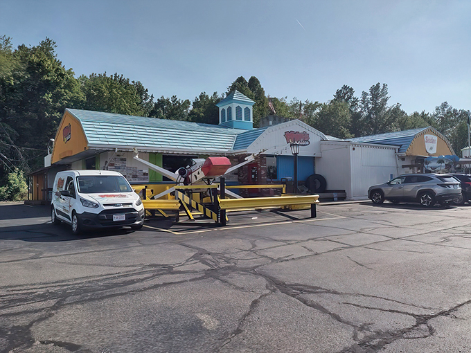 Buckle up for a wild ride! This quirky eatery is the perfect place to refuel your appetite and imagination.