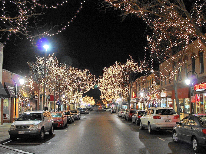 Main Street or Candy Cane Lane? Naperville's festive glow turns every stroll into a magical adventure.