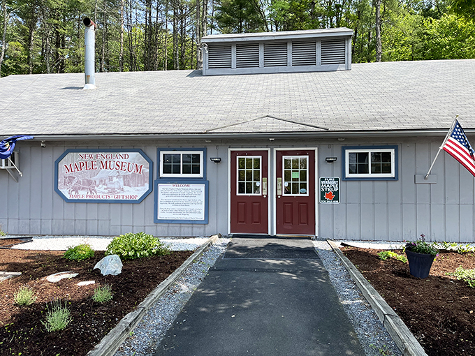 Step into maple heaven! This charming museum facade hints at the golden treasures within. History never tasted so sweet.