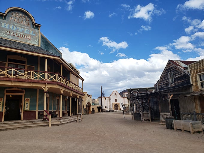 Dusty streets and wooden facades &ndash; Old Tucson's main drag is like walking onto the set of 'Gunsmoke'!