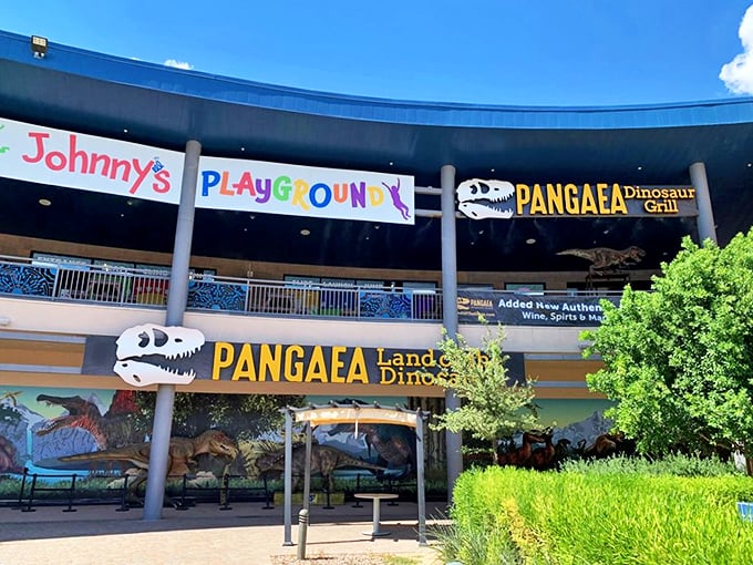 "Dino-mite fun awaits! From T-Rex grins to prehistoric playground, it's a roaring good time for all ages."