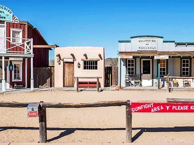 Step into a John Wayne movie set, complete with dusty streets and more authenticity than a hipster's vinyl collection.