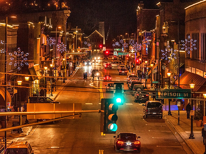Navigate through a sea of twinkling lights in downtown Stillwater. This river town's holiday spirit flows as freely as the nearby St. Croix!