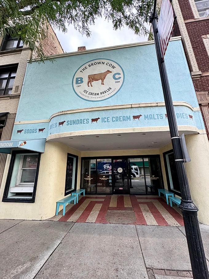 Step back in time at this charming spot. The walk-up window screams "summer nostalgia" louder than a broken air conditioner.