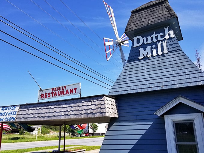 Don Quixote would approve of this culinary windmill. The Dutch Mill Diner's unique architecture is matched only by its delicious fare.