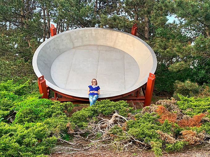 Move over, regular pies! This giant tin is the ultimate 'cherry on top' of Traverse City's fruity obsession.