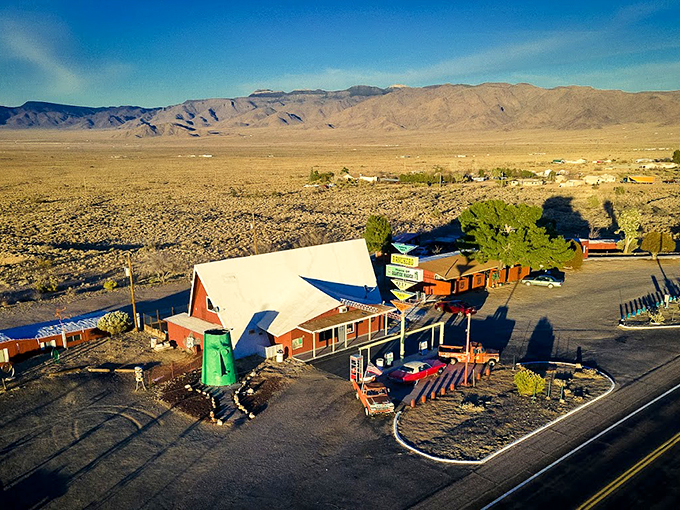 From up here, Antares Point looks like a mirage in the desert – a time-traveling oasis where the spirit of Route 66 lives on, surrounded by nature's grandeur.