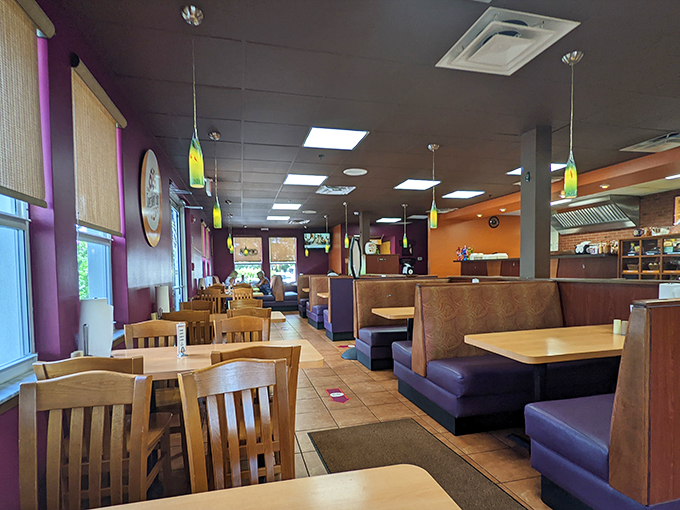 Step into a breakfast wonderland! This cozy dining area is where pancake dreams and bacon fantasies come true.