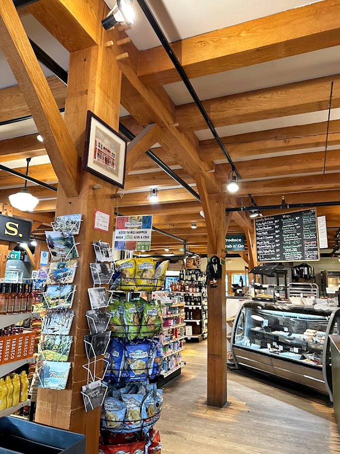 Behold the Sistine Chapel of sandwiches! This deli case is a work of art that'll make your stomach growl louder than a bear waking from hibernation.