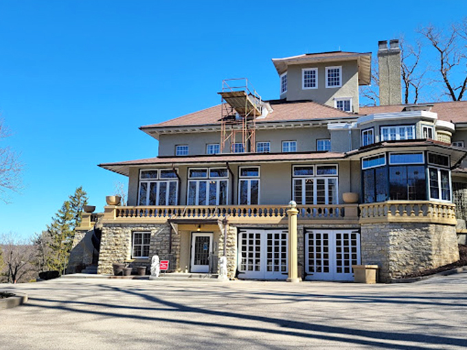 Who needs a red carpet when you've got these steps? Mayowood's entrance is ready for its close-up!