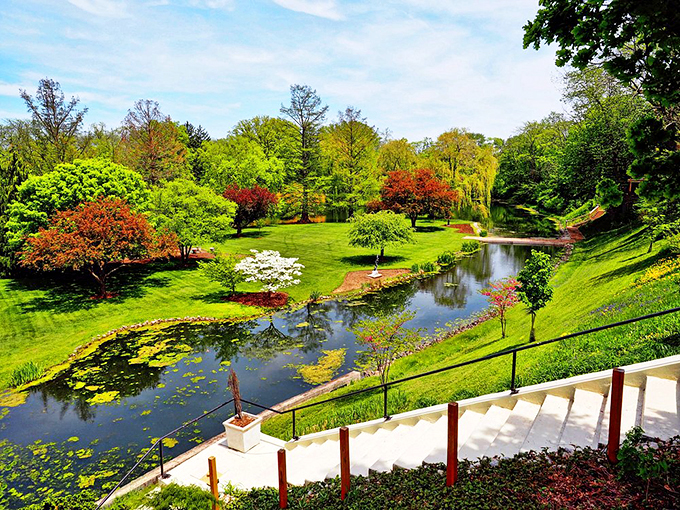 Nature's palette on full display. This lush landscape is like a living, breathing Monet painting you can stroll through.