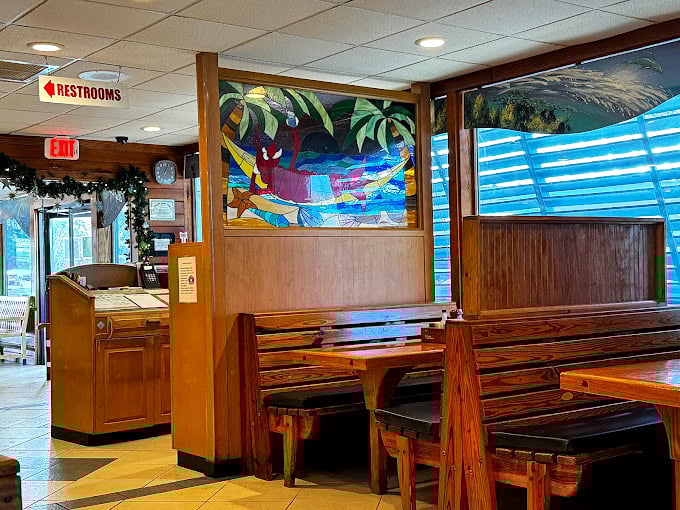 Step into a world where nautical meets nice. This cozy interior whispers tales of the sea, making you feel like a salty dog on shore leave.