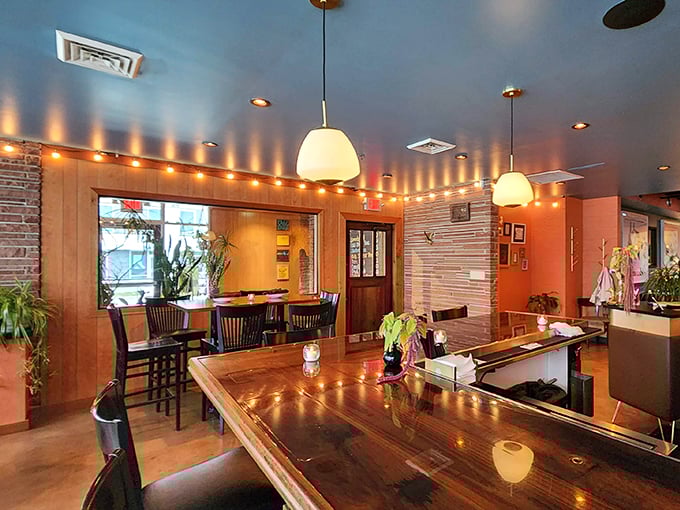 Step into a cozy culinary wonderland. The Odd Duck's interior feels like your coolest friend's living room, if that friend were a gourmet chef.