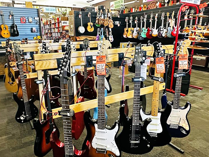 Strings attached? You bet! Bookmans' guitar collection is music to any rocker's ears. Time to channel your inner Hendrix or Swift!