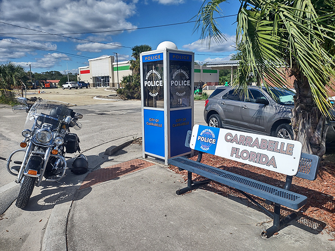 Step into law and order's phone booth! Superman had his, and Carrabelle's finest have theirs &ndash; just don't expect to change into a cape here.