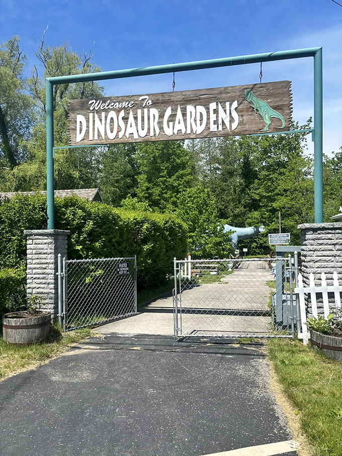 Step right up, folks! This whimsical entrance promises a roaring good time for the young and young-at-heart.