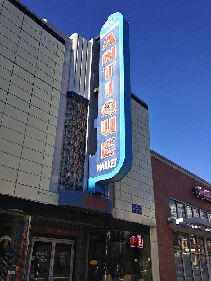 This neon sign isn't just a beacon for bargain hunters; it's a portal to decades past. Prepare to embark on a journey through time, no DeLorean required!