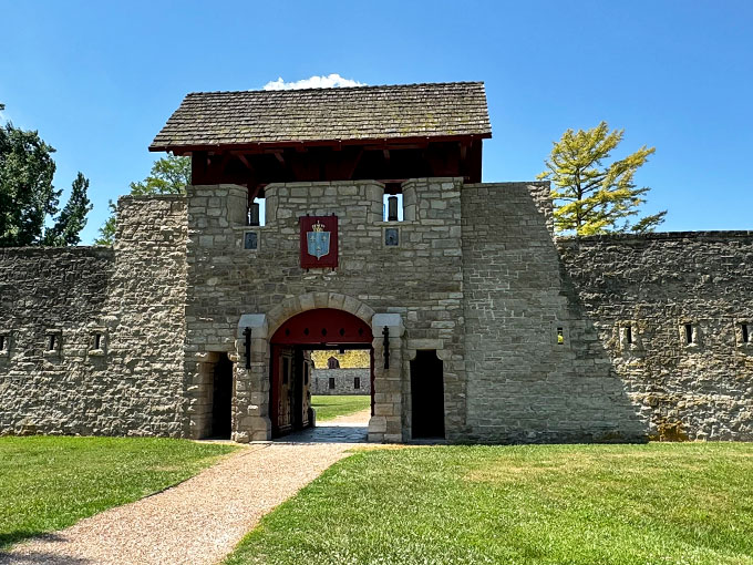 "Open sesame!" The grand entrance beckons, promising a journey through time that's more exciting than finding an extra fry at the bottom of the bag.
