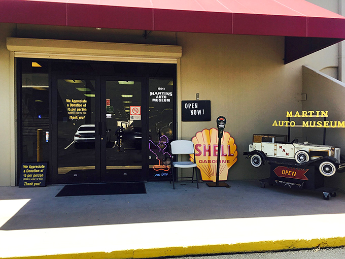Step into yesterday's tomorrow: This entrance isn't just a door, it's a portal to an era when cars were more than transportation&mdash;they were works of art.