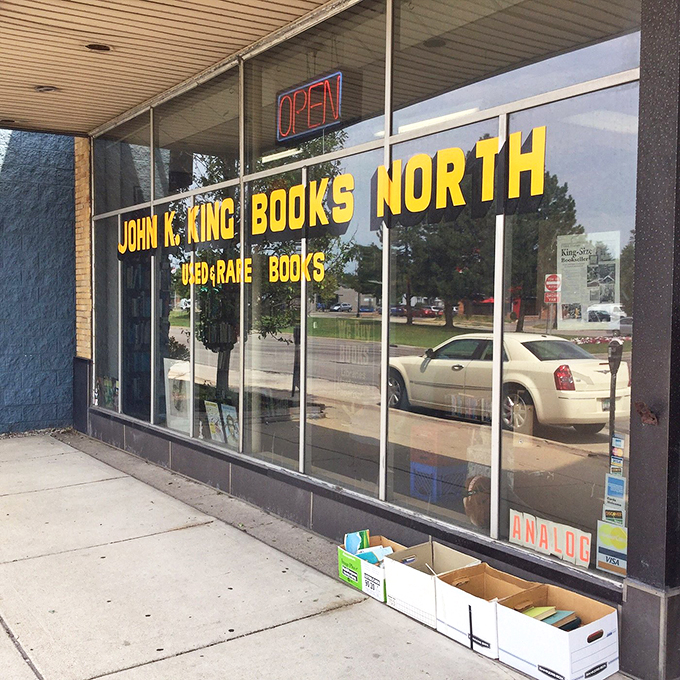 Open sesame! The entrance to John K. King's book kingdom beckons bibliophiles with its siren song of stories.