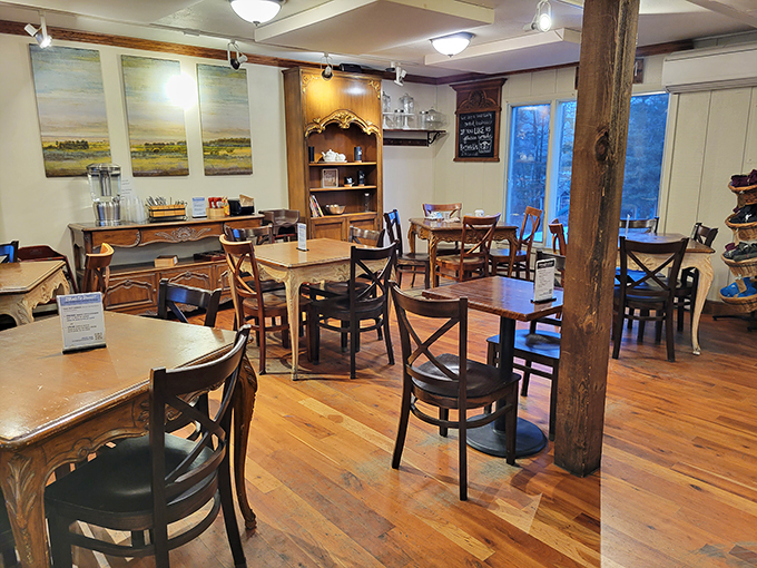 Step into a world where rustic charm meets culinary magic. This dining room is where carb dreams come true.