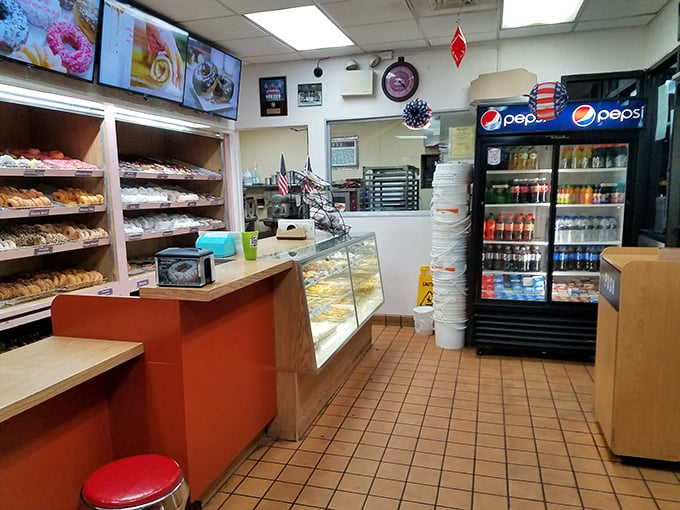 Step into a time machine of taste! This no-frills interior whispers tales of countless coffee-fueled conversations and sugar-dusted memories.