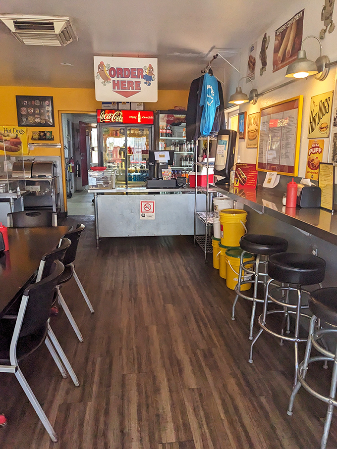 Step into hot dog heaven! Jimmy's interior is a shrine to encased meats, with memorabilia that'll make your taste buds tingle and your nostalgia meter soar.
