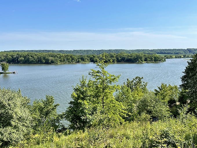 "Mirror, mirror on the water&hellip; This serene lake view could make even the most stressed-out city slicker forget their troubles."
