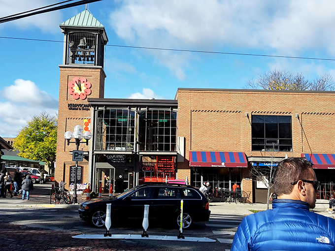Time flies when you're having fun! Kerrytown's charming facade invites passersby to step into a world where every hour is happy hour.