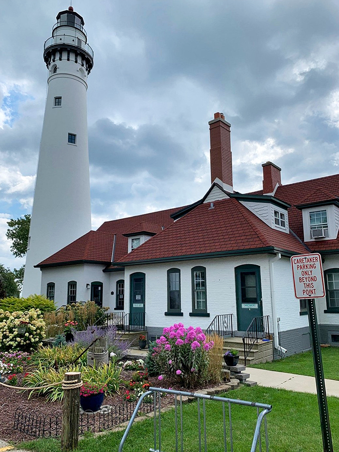 Welcome to lighthouse living! This charming entrance could make even Captain Ahab consider a career change. Just watch out for the siren song of cozy domesticity.