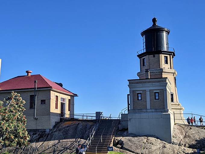 Stairway to heaven? Not quite, but this climb to Split Rock's lighthouse tower promises views that'll make your heart soar.